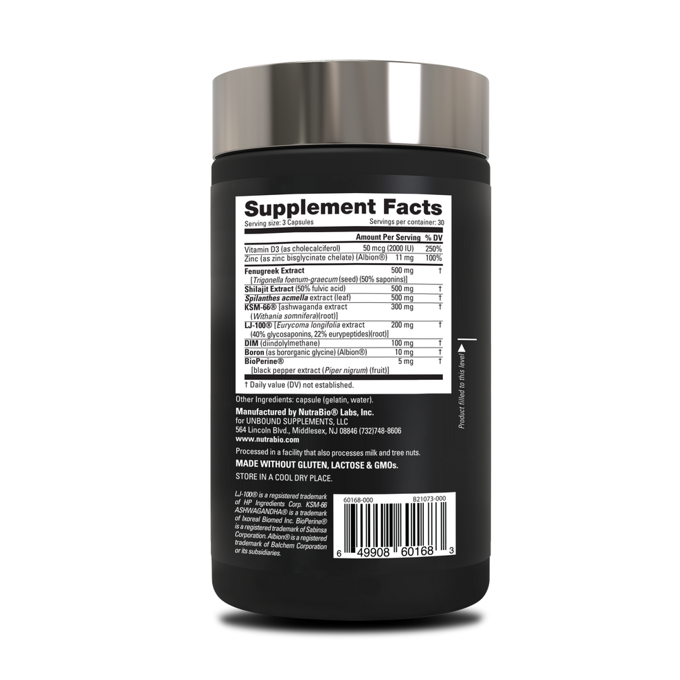 TEST - Extreme Natural Testosterone Booster – NutraBio Brands